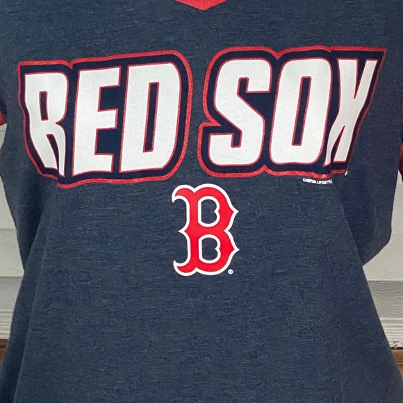 MLB | Tops | Mlb Boston Red Sox Womens Vneckbluesz Medium | Poshmark